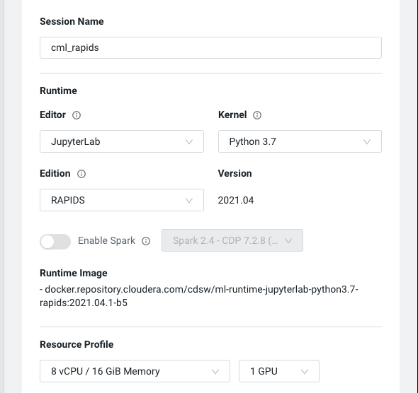NVIDIA RAPIDS in Cloudera Machine Learning | Blog | Cloudera
