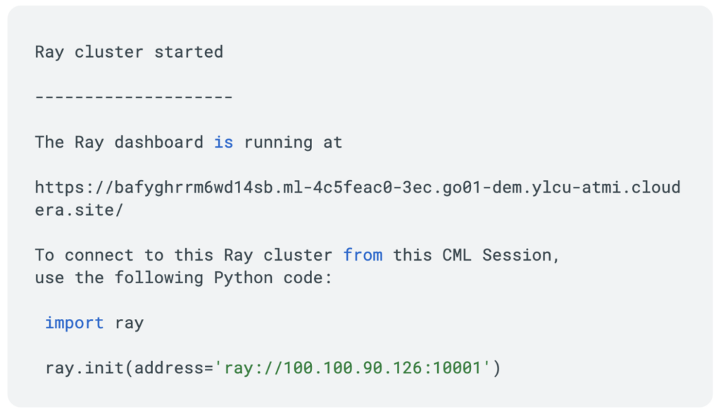 Running Ray in Cloudera Machine Learning to Power Compute-Hungry LLMs | Blog | Cloudera