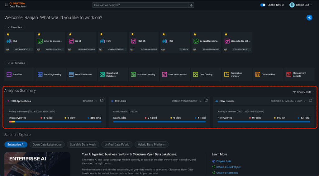 Navigating the Future with Cloudera’s Updated Interface | Blog | Cloudera